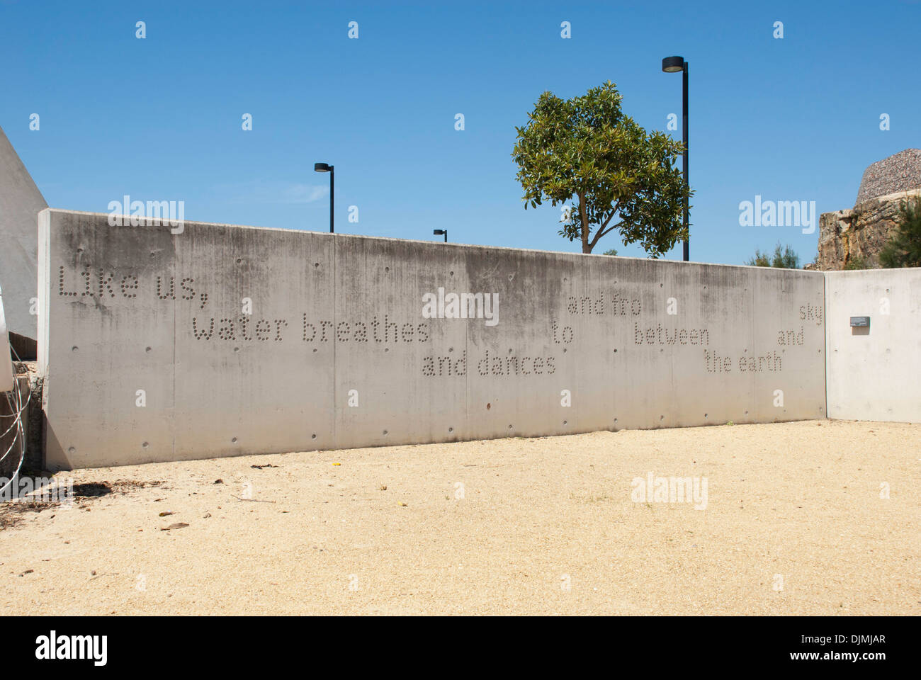 Public artwork at Ballast Point Park, Balmain, Sydney. Poem in concrete ...