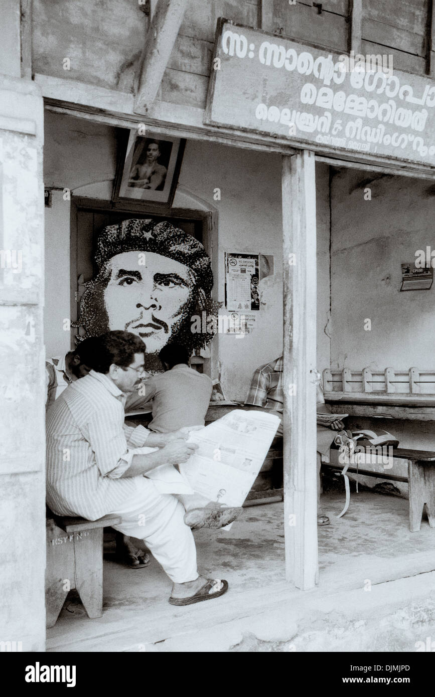 Communist reading room in Fort Kochi Cochin in Kerala in South India in ...