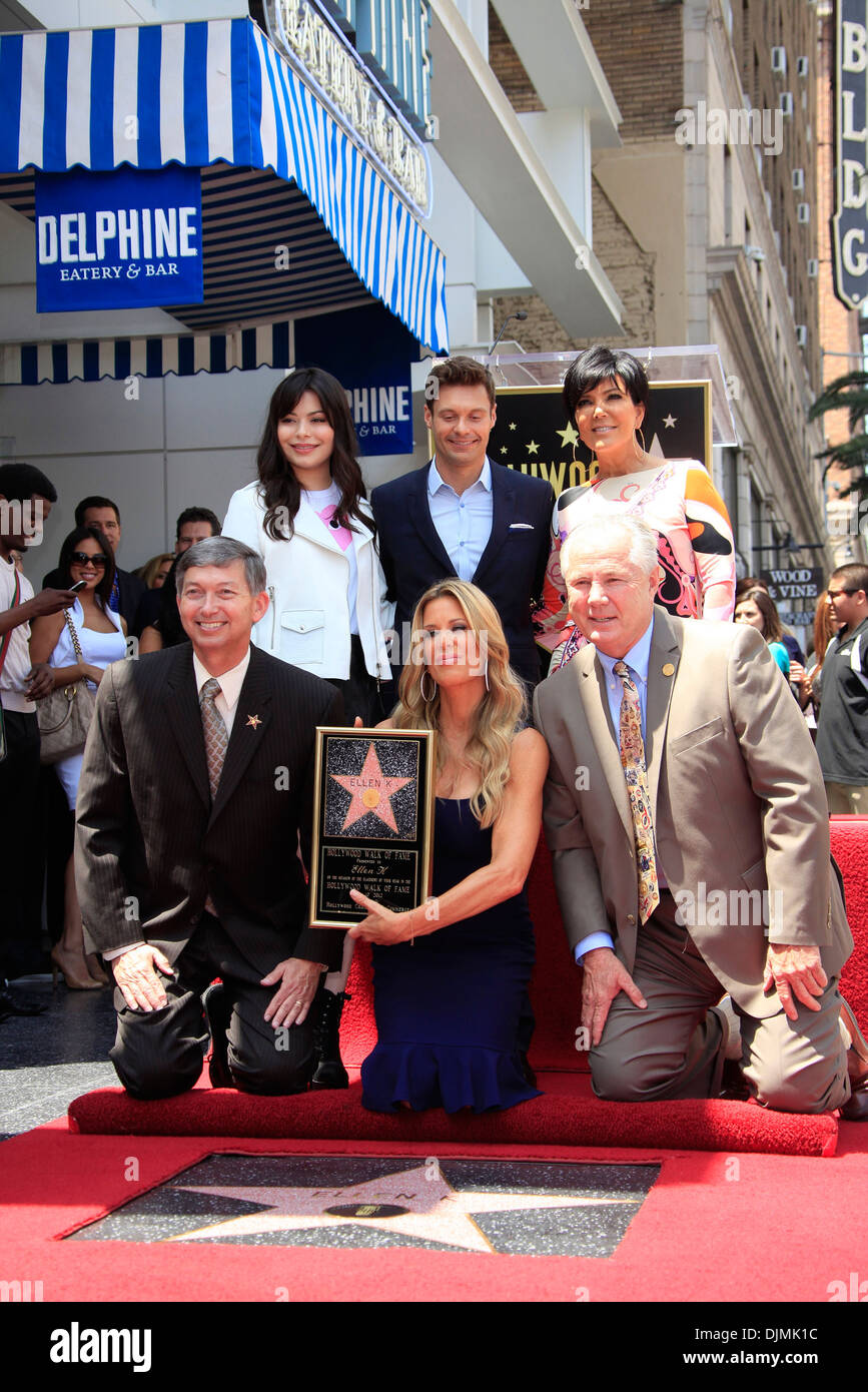Radio personality Ellen K Miranda Cosgrove Ryan Seacrest Kris Jenner ...
