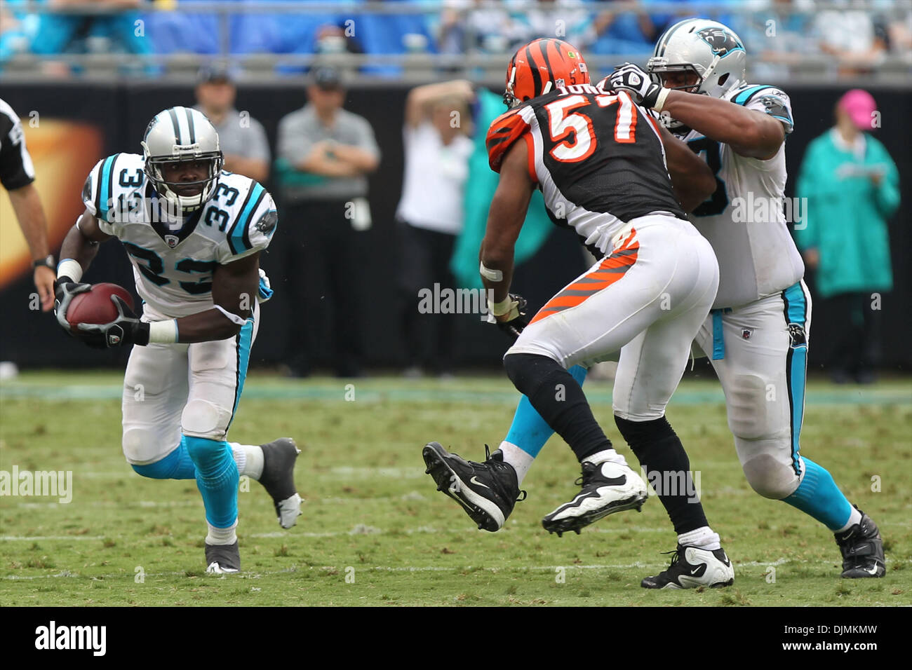 September 26, 2010; Carolina Panthers running back Mike Goodson (33 ...