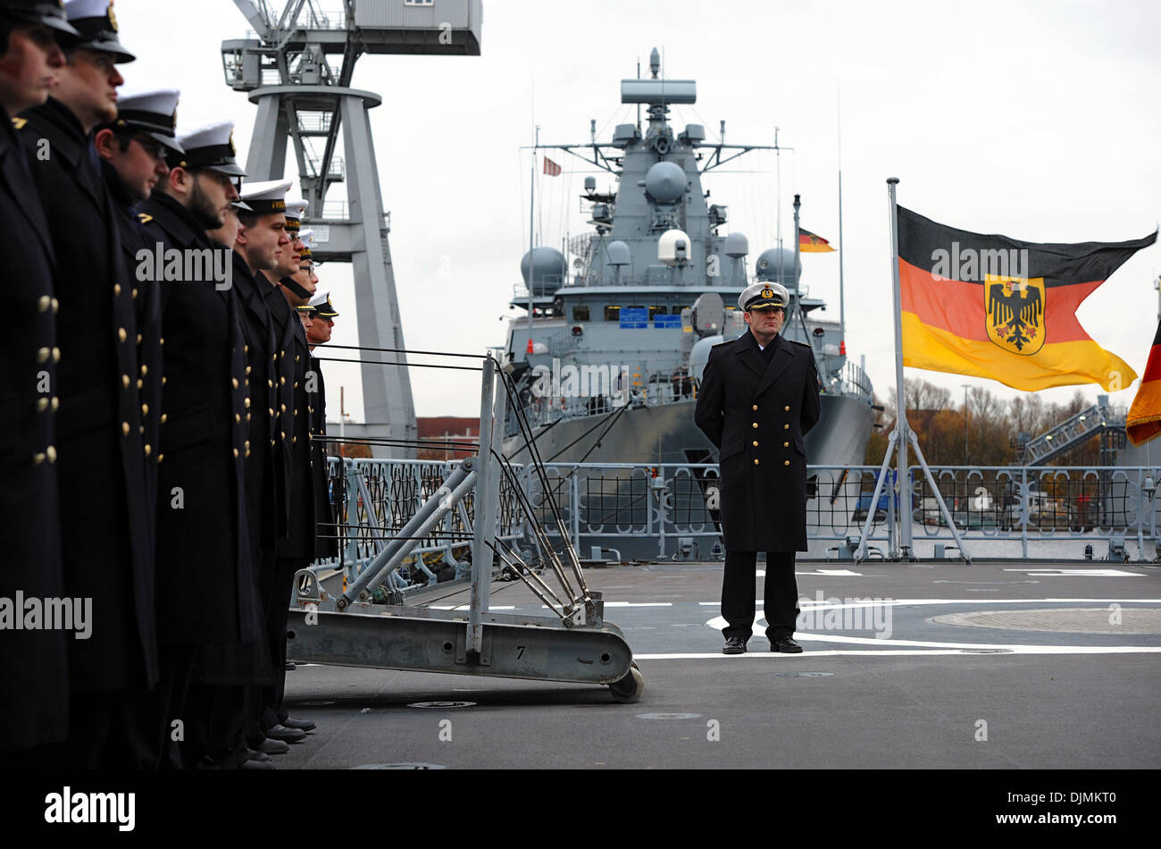 Wilhelmshaven, Germany. 29th Nov, 2013. Frigate captain Hendrik ...
