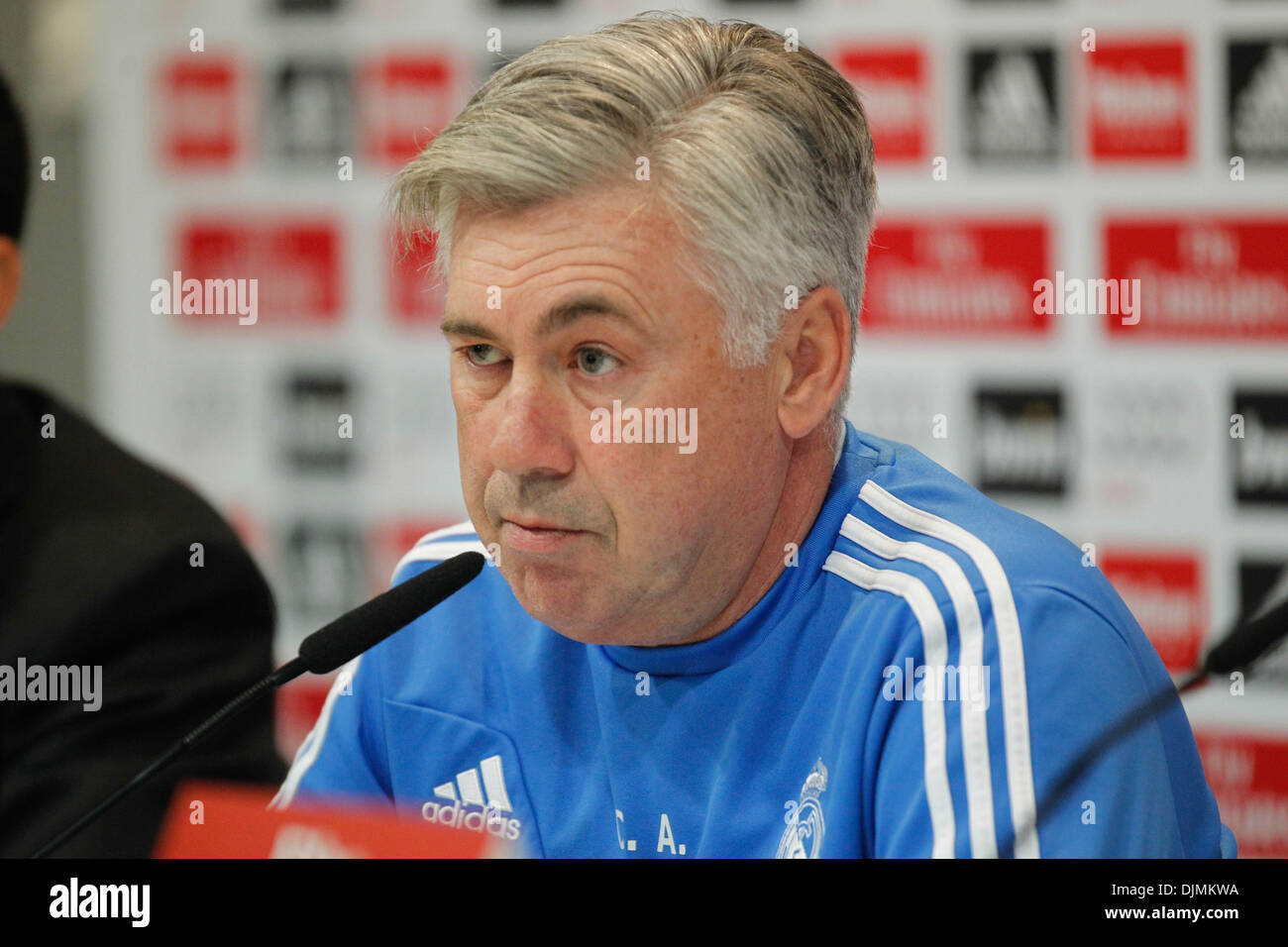 Madrid, Madrid, Spain. 29th Nov, 2013. Carlo Ancelotti holding a ...