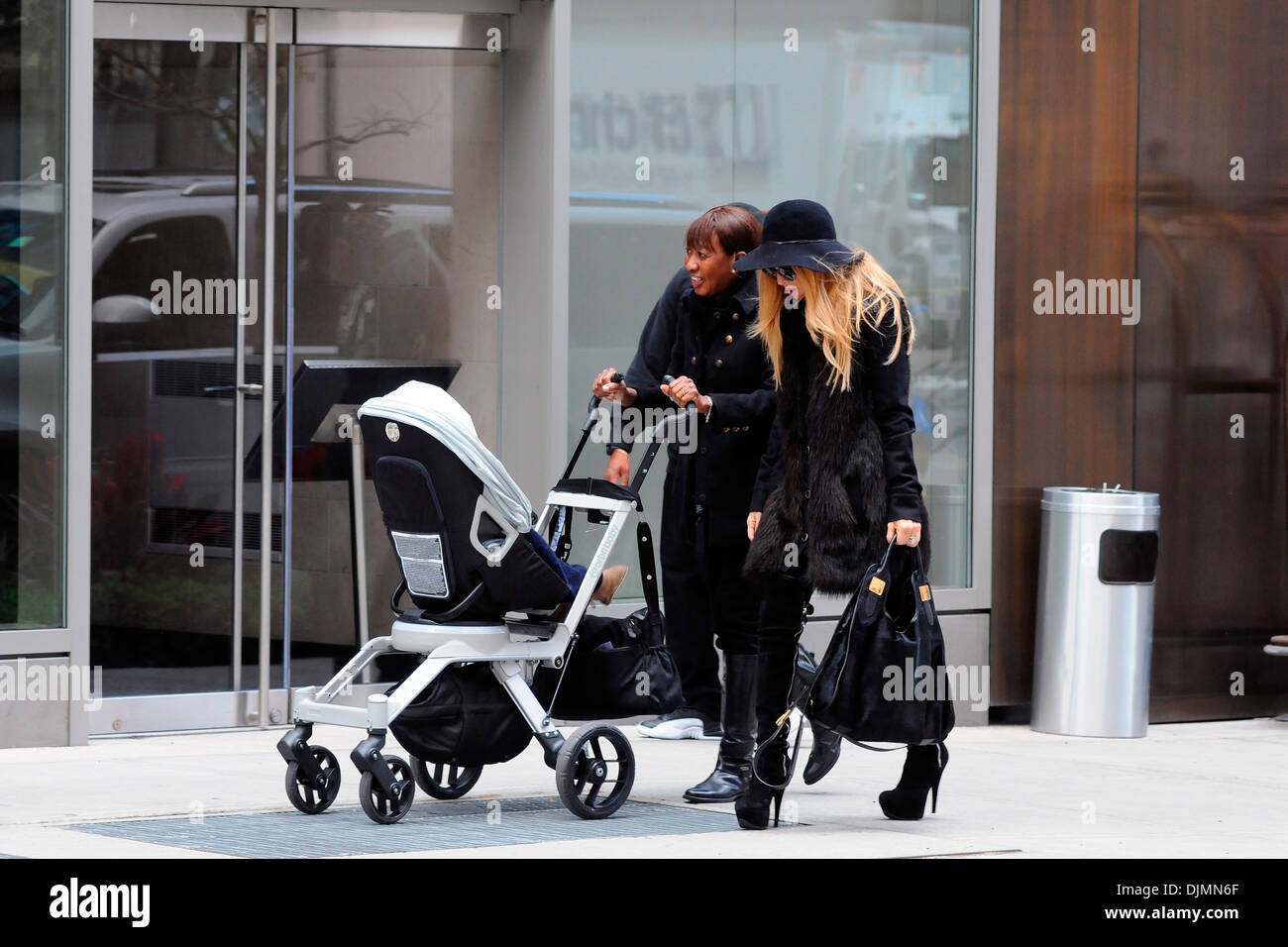 Rachel Zoe out and about in Manhattan with her son and nanny New York ...