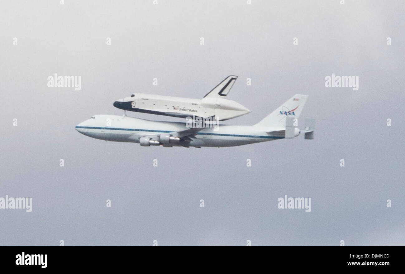 Space Shuttle Over New York