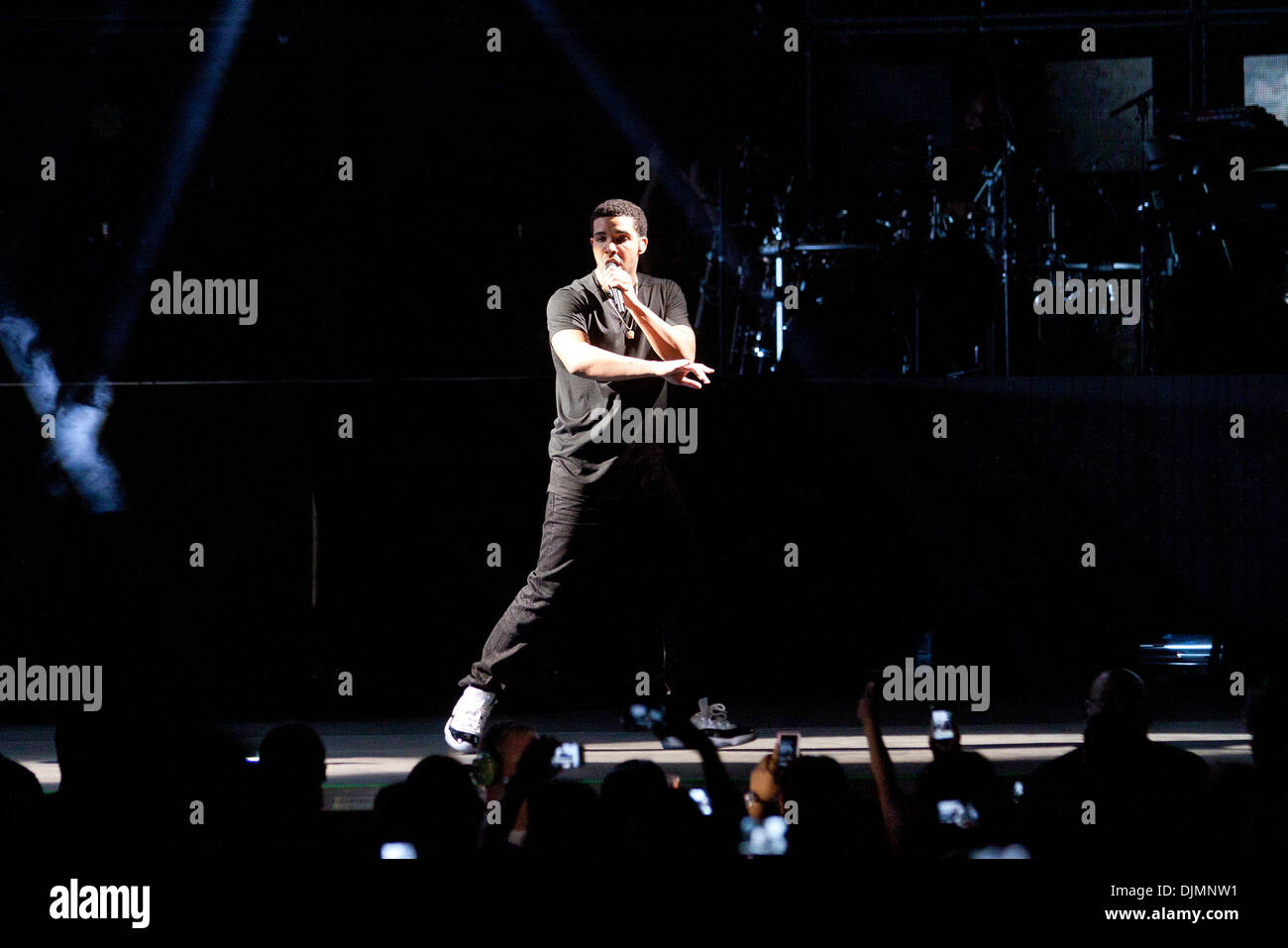 Drake aka Aubrey Drake Graham performs live at Ashley Furniture ...