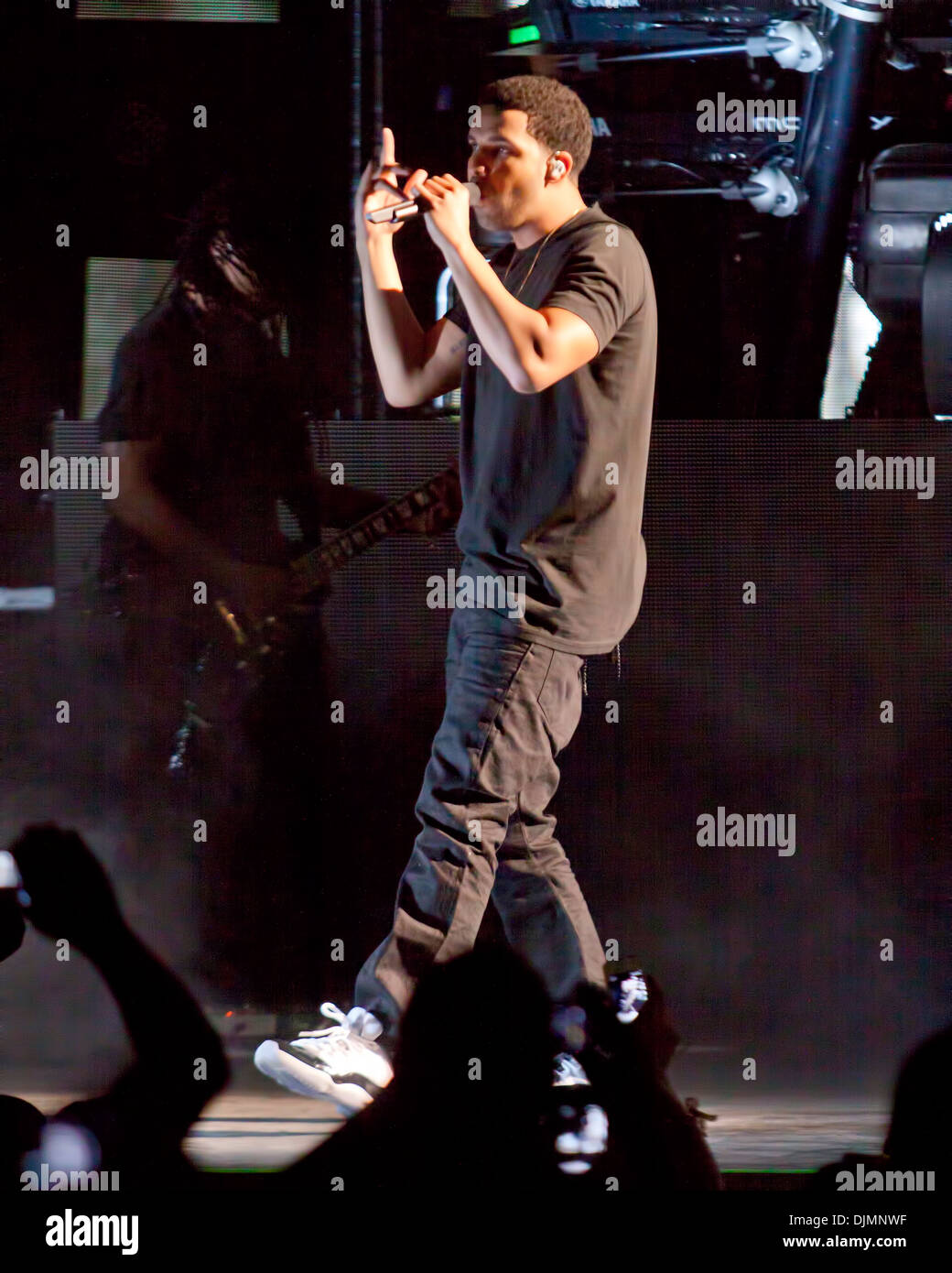 Drake aka Aubrey Drake Graham performs live at Ashley Furniture ...