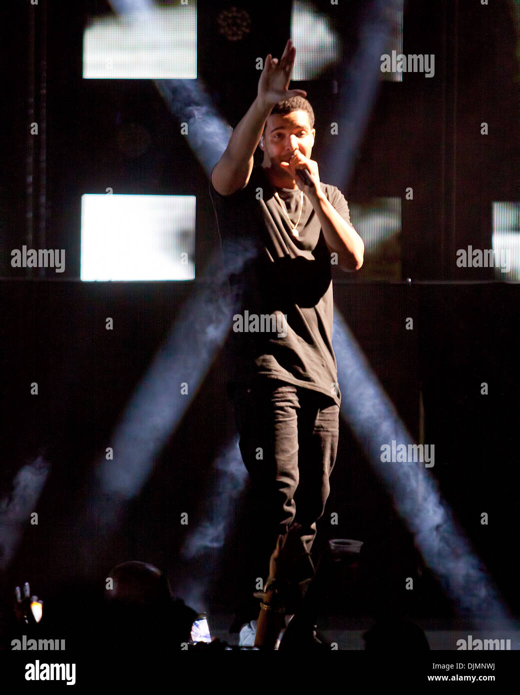Drake aka Aubrey Drake Graham performs live at Ashley Furniture ...