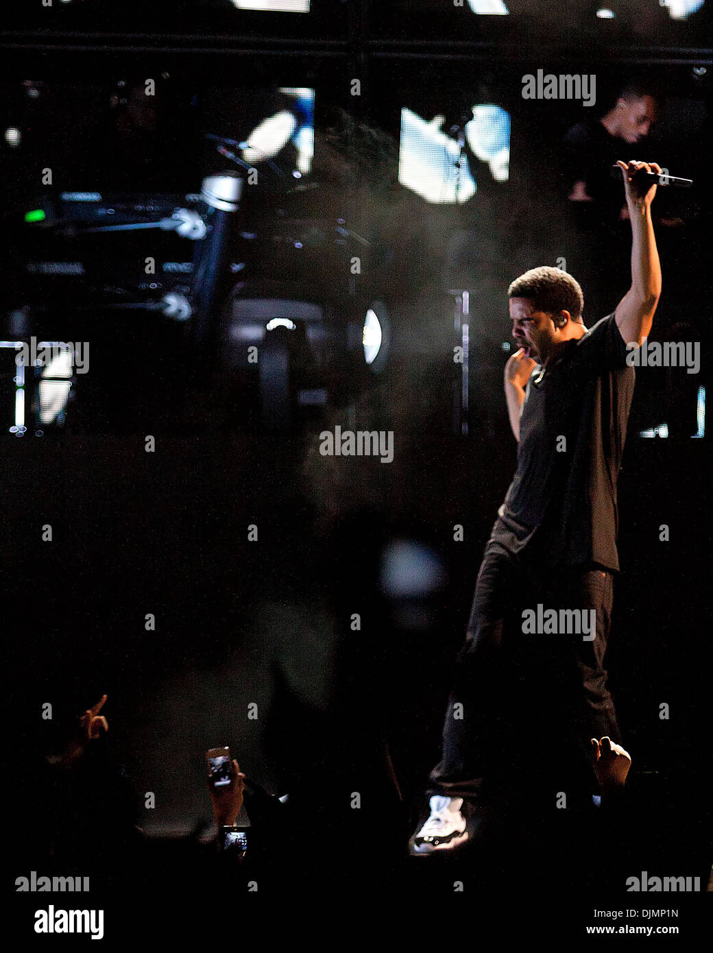 Drake aka Aubrey Drake Graham performs live at Ashley Furniture ...