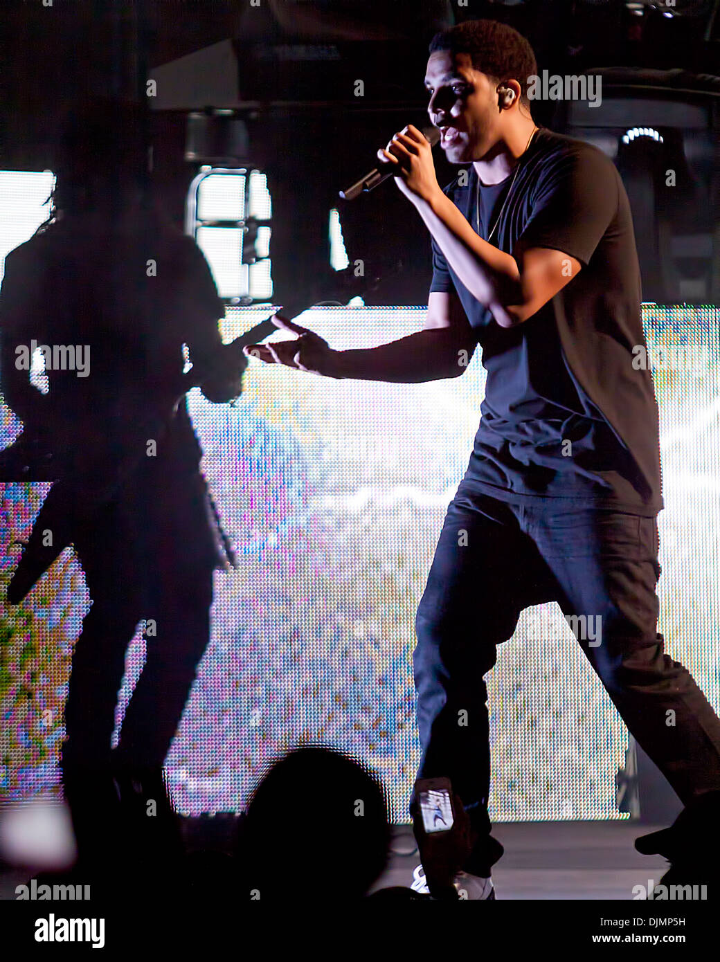 Drake aka Aubrey Drake Graham performs live at Ashley Furniture ...