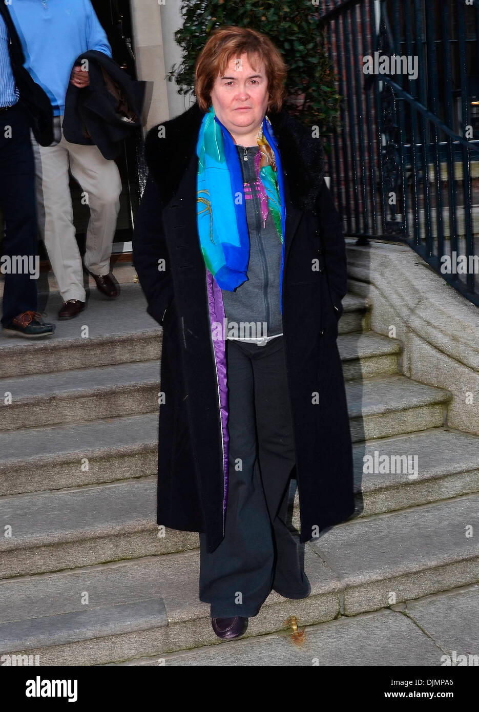 Singer Susan Boyle is spotted on the steps of The Merrion Hotel Dublin ...