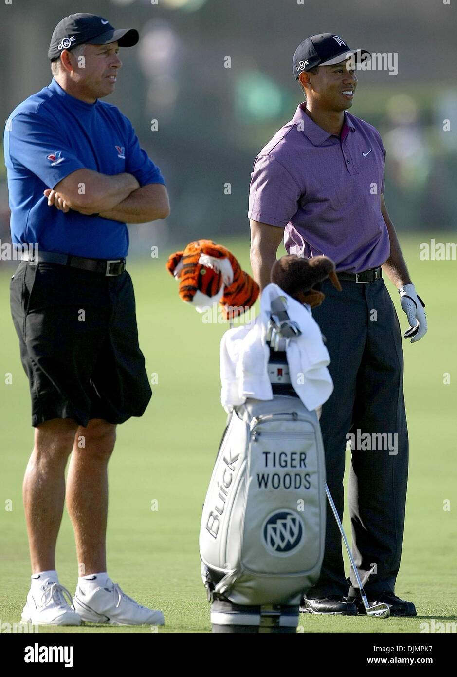 Mar 19, 2008 - Miami, Florida, USA - TIGER WOODS and his caddy STEVE ...