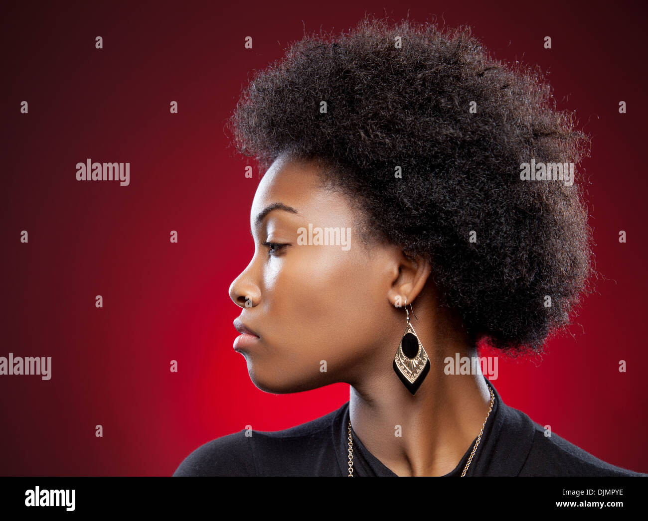 Afro hairstyle portrait hi-res stock photography and images - Alamy