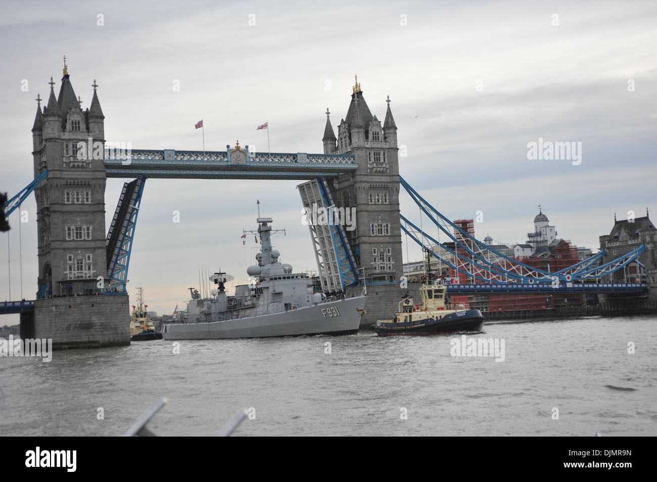London, UK. 29th Nov, 2013. The Belgium navy frigate, Louise Marie ...