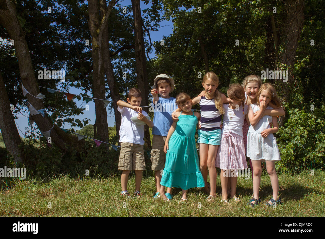 Kids Standing In Line Outside