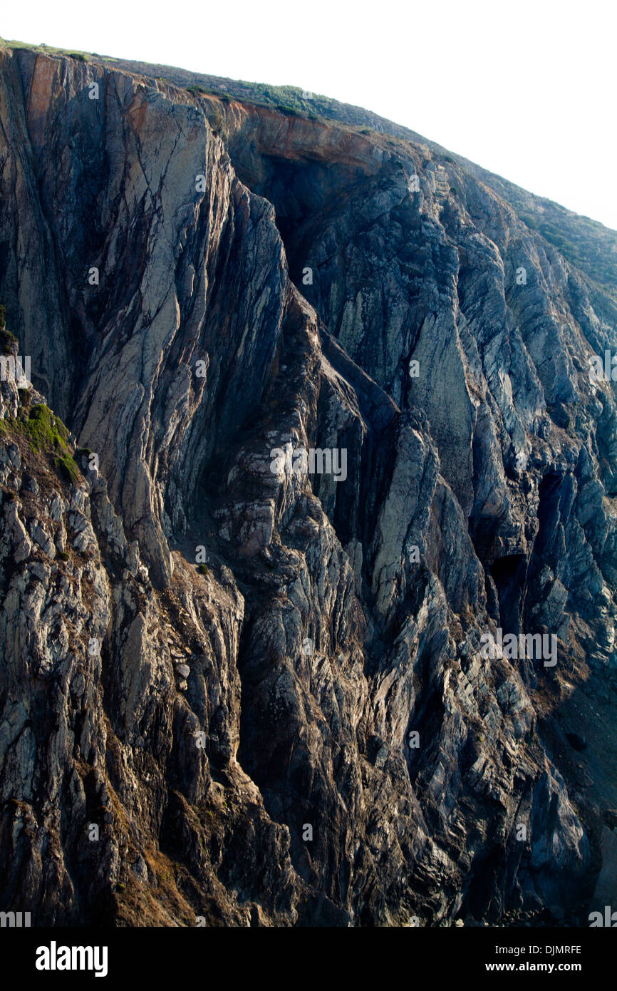Close up view of a section of a cliff near the coastline Stock Photo ...