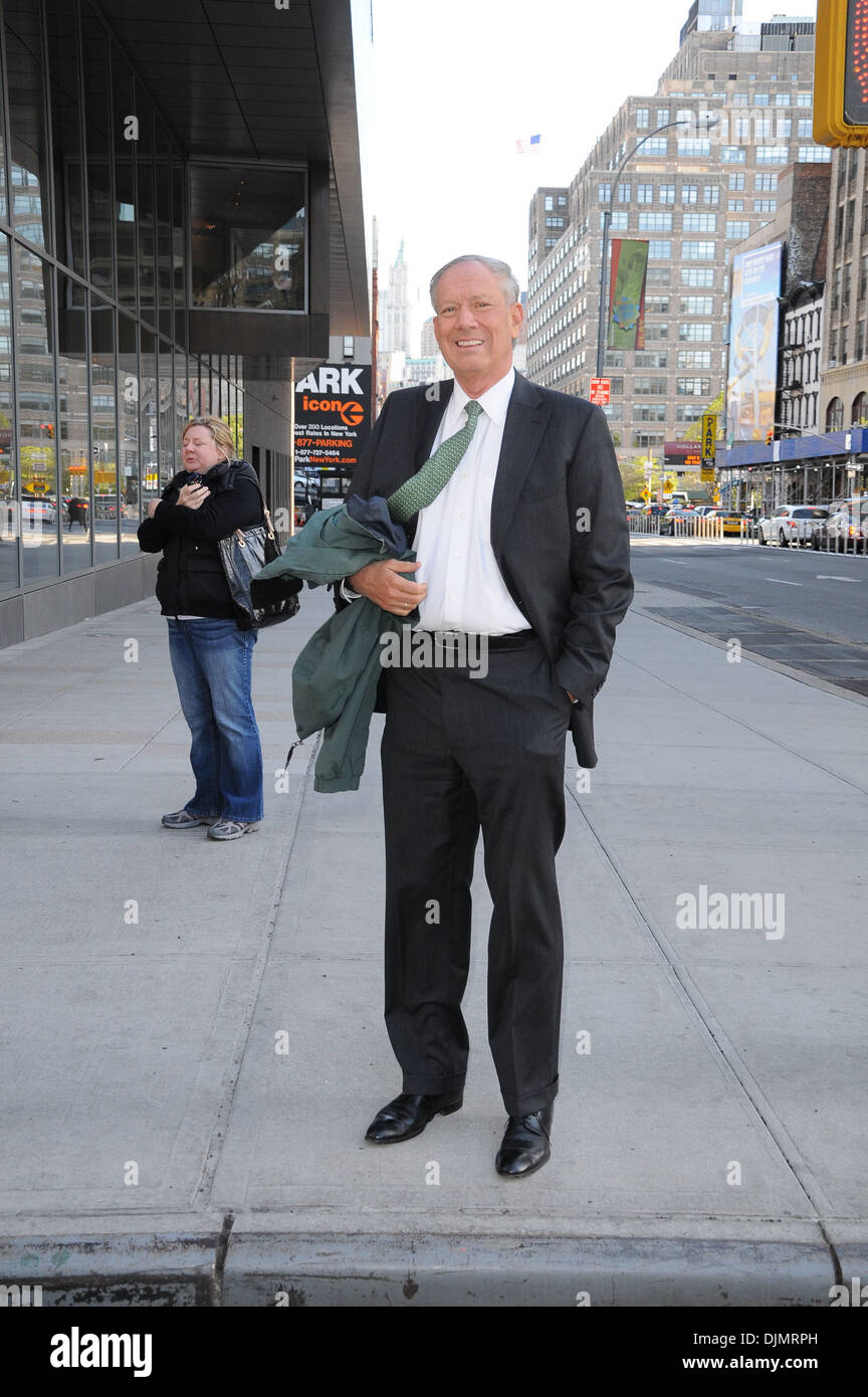 Former Governor of New York George Pataki is photographed leaving his ...