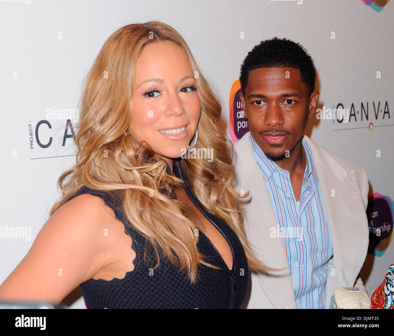 Mariah Carey and husband Nick Cannon Project Canvas Art Gala - Arrivals ...