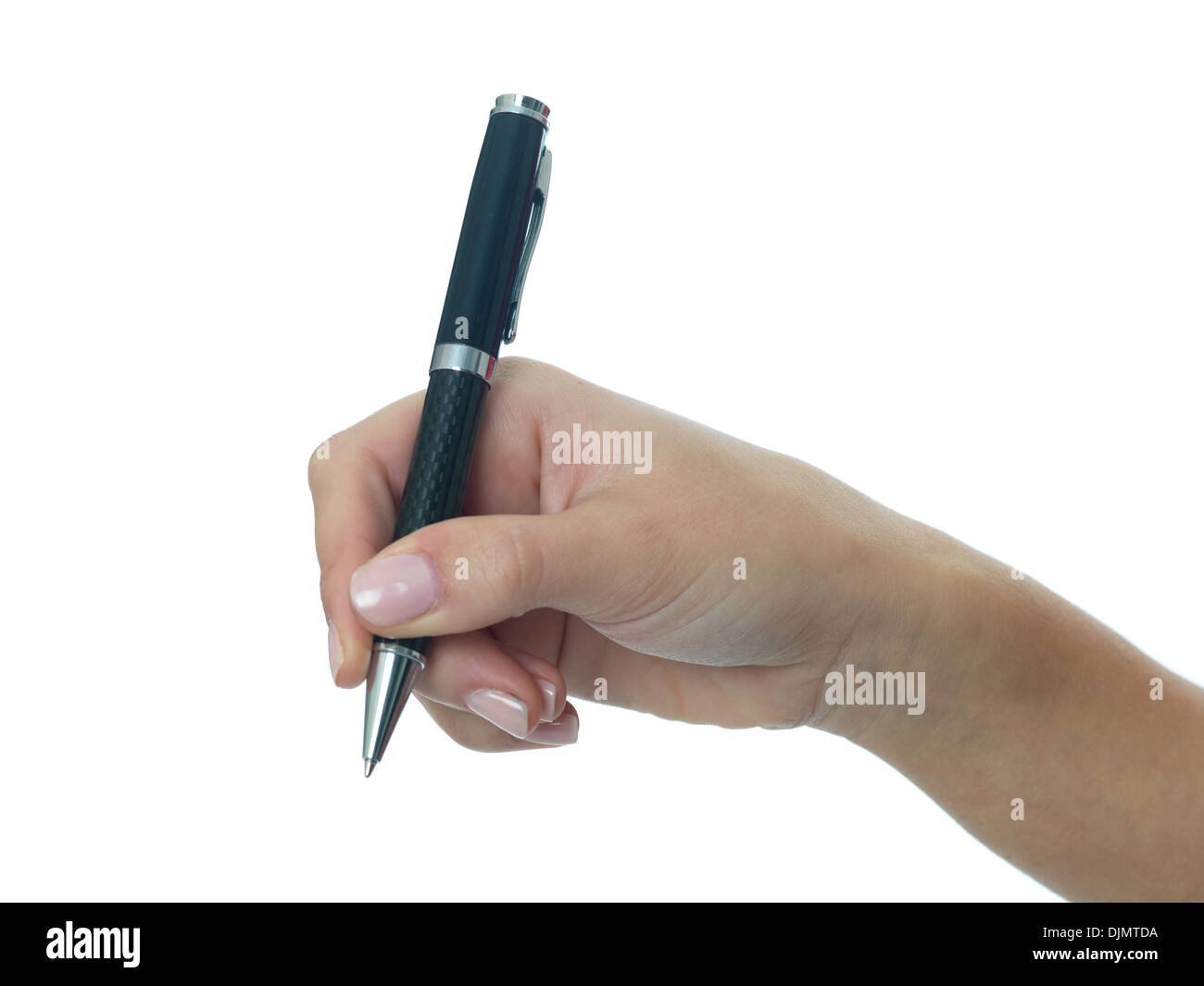 Woman holding pen hi-res stock photography and images - Alamy
