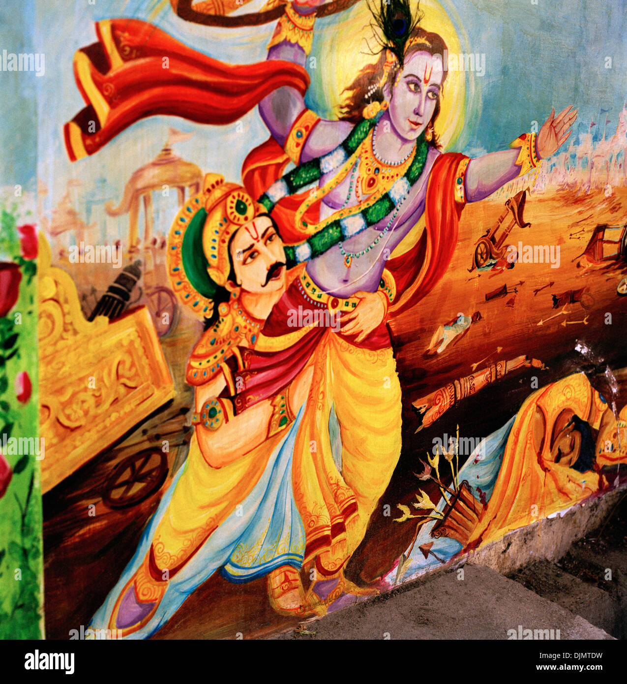 Urban street graffiti art in Fort Kochi Cochin in Kerala in India in ...