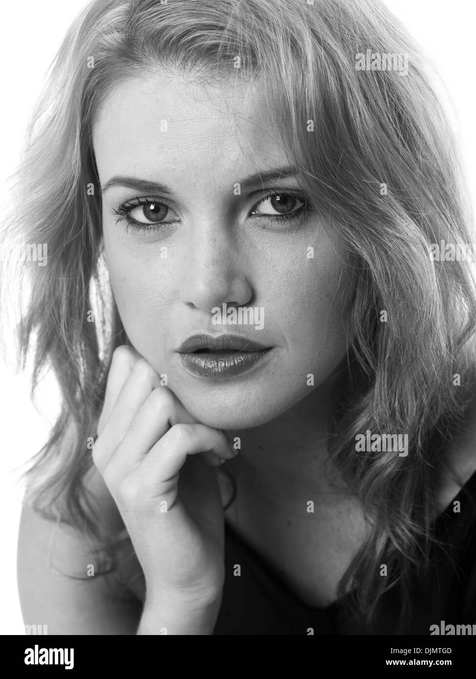 Sad model Black and White Stock Photos & Images - Alamy
