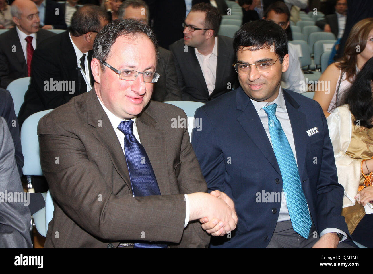 Challenger Boris Gelfand (Israel) and World Champion Viswanathan Anand ...
