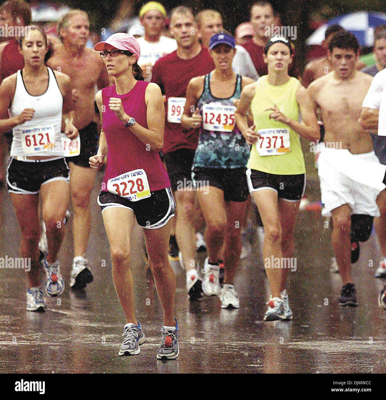 July 24, 2010 - Iowa, U.S. - Runners on Kirkwood Blvd. during the ...