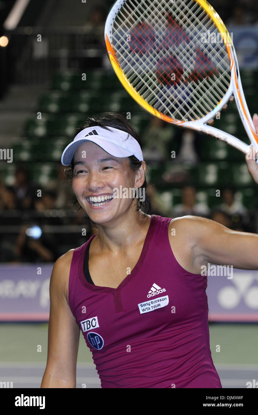 Sept. 28, 2010 - Tokyo, Japan - KIMIKO DATE KRUMM of Japan celebrates ...