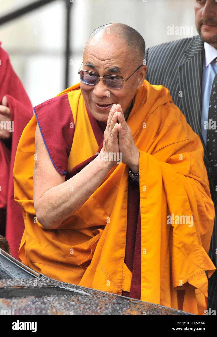 His Holiness Dalai Lama arrives at St Paul's Cathedral to receive ...