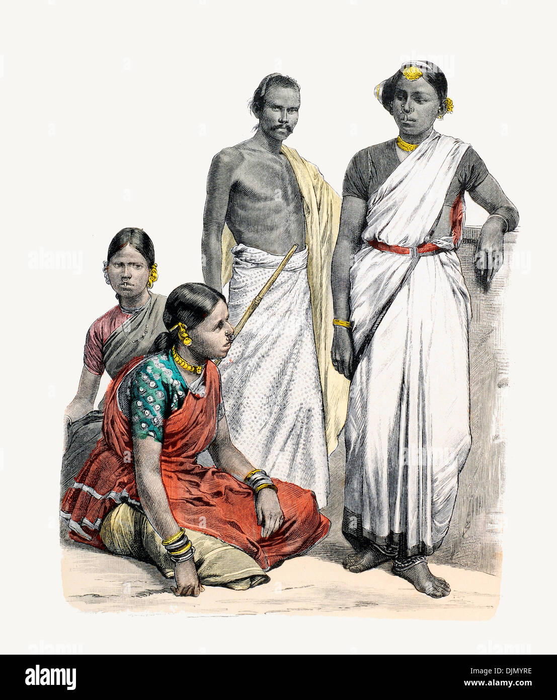 Traditional costumes india 19th century hi-res stock photography and ...
