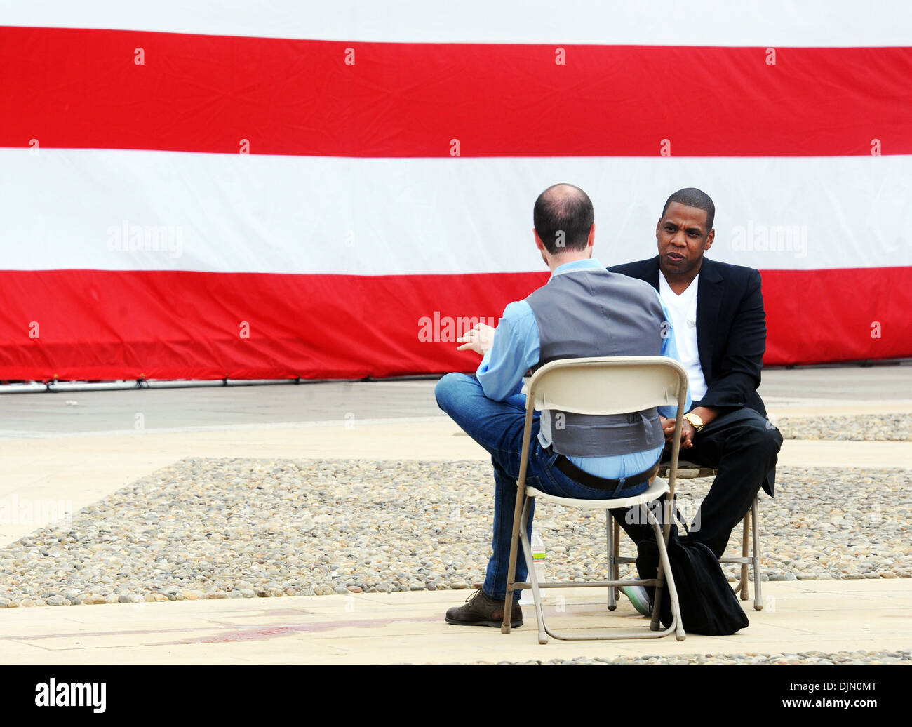 Jay-Z Press conference on steps of Philadelphia Museum of Art to anunce ...