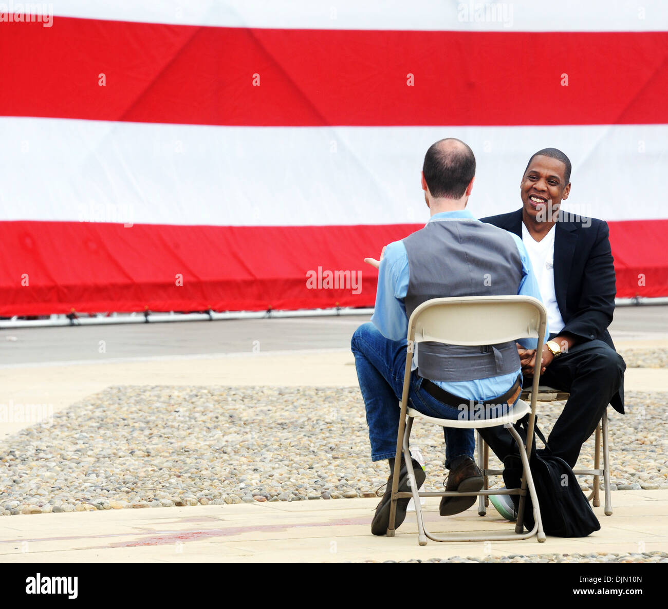 Jay-Z Press conference on steps of Philadelphia Museum of Art to anunce ...