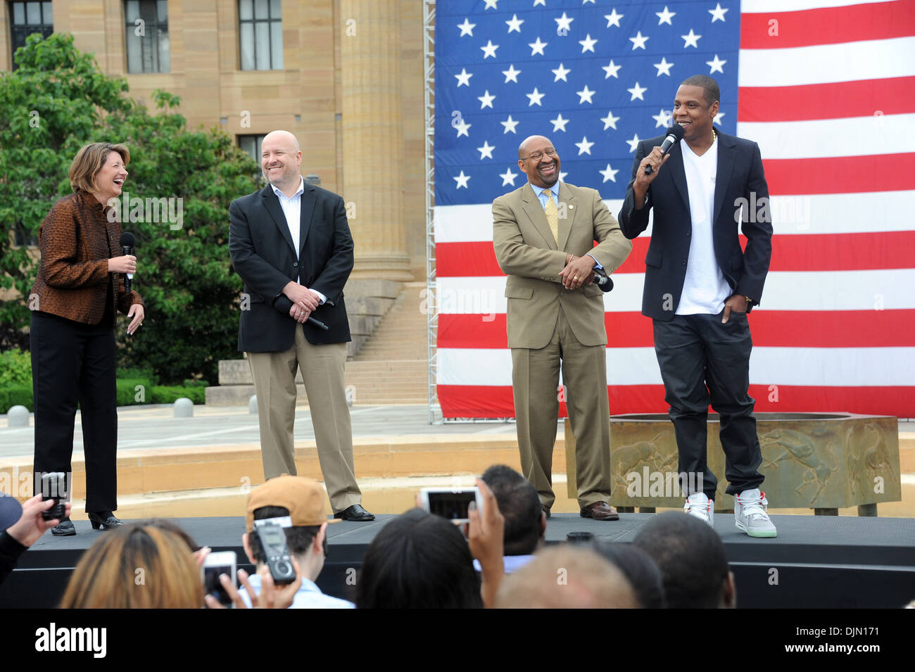 Jill Michael Paul Chibe Philadelphia Mayor Michael Nutter Jay-Z Press ...