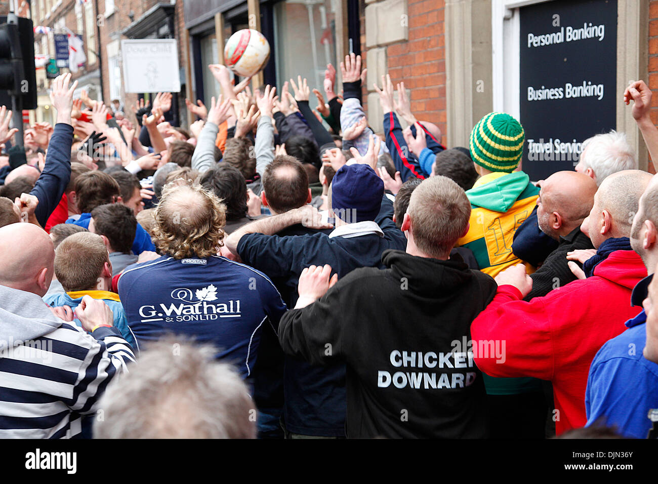 Ashbourne shrovetide football hi-res stock photography and images - Alamy