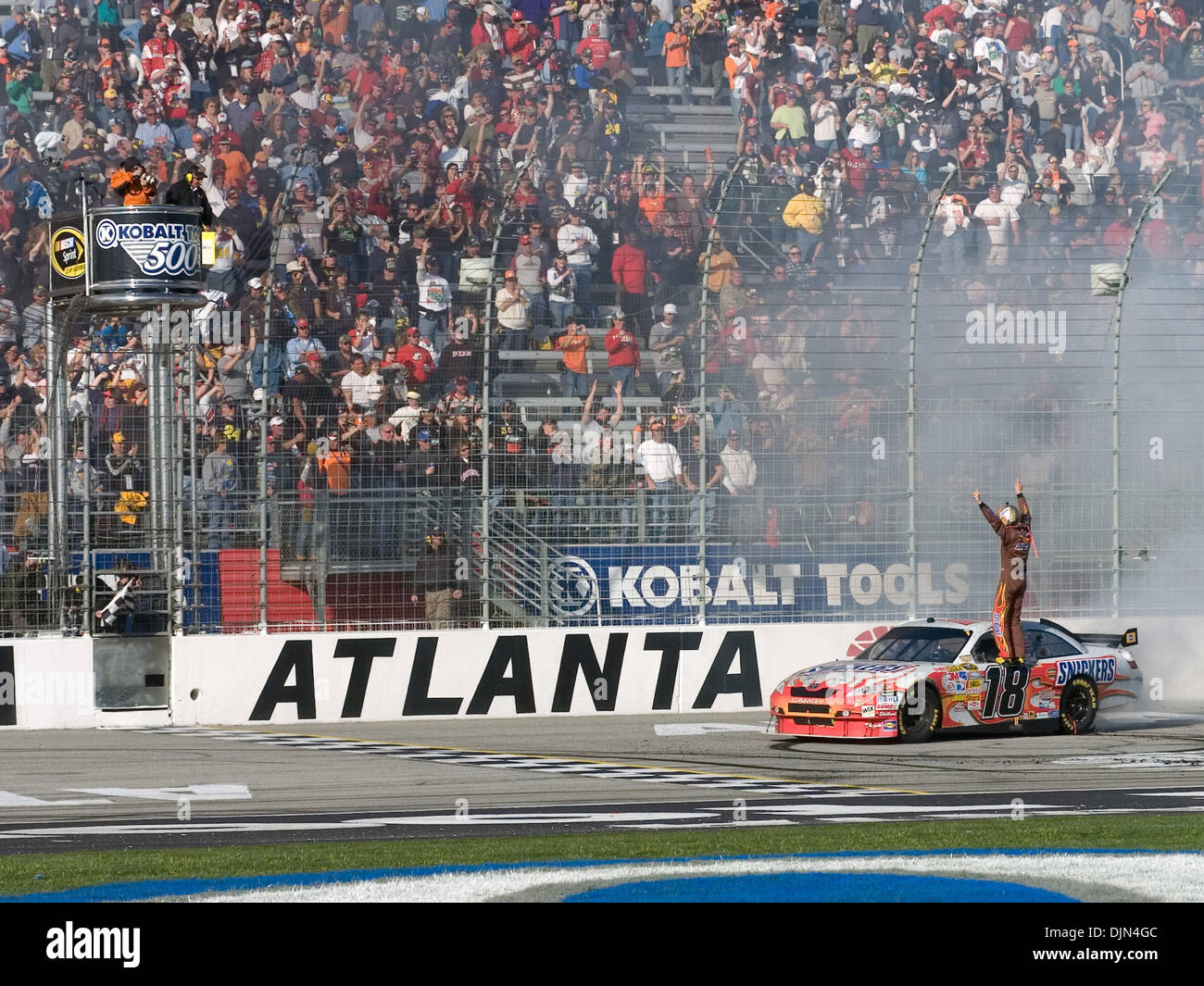 Mar 09, 2008 - Hampton, Georgia, USA - KYLE BUSCH (#18) SnickersToyota ...
