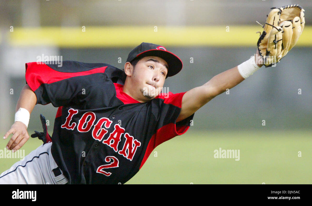 James Logan's second basemen (2) Travis Castillo snags a line drive for ...