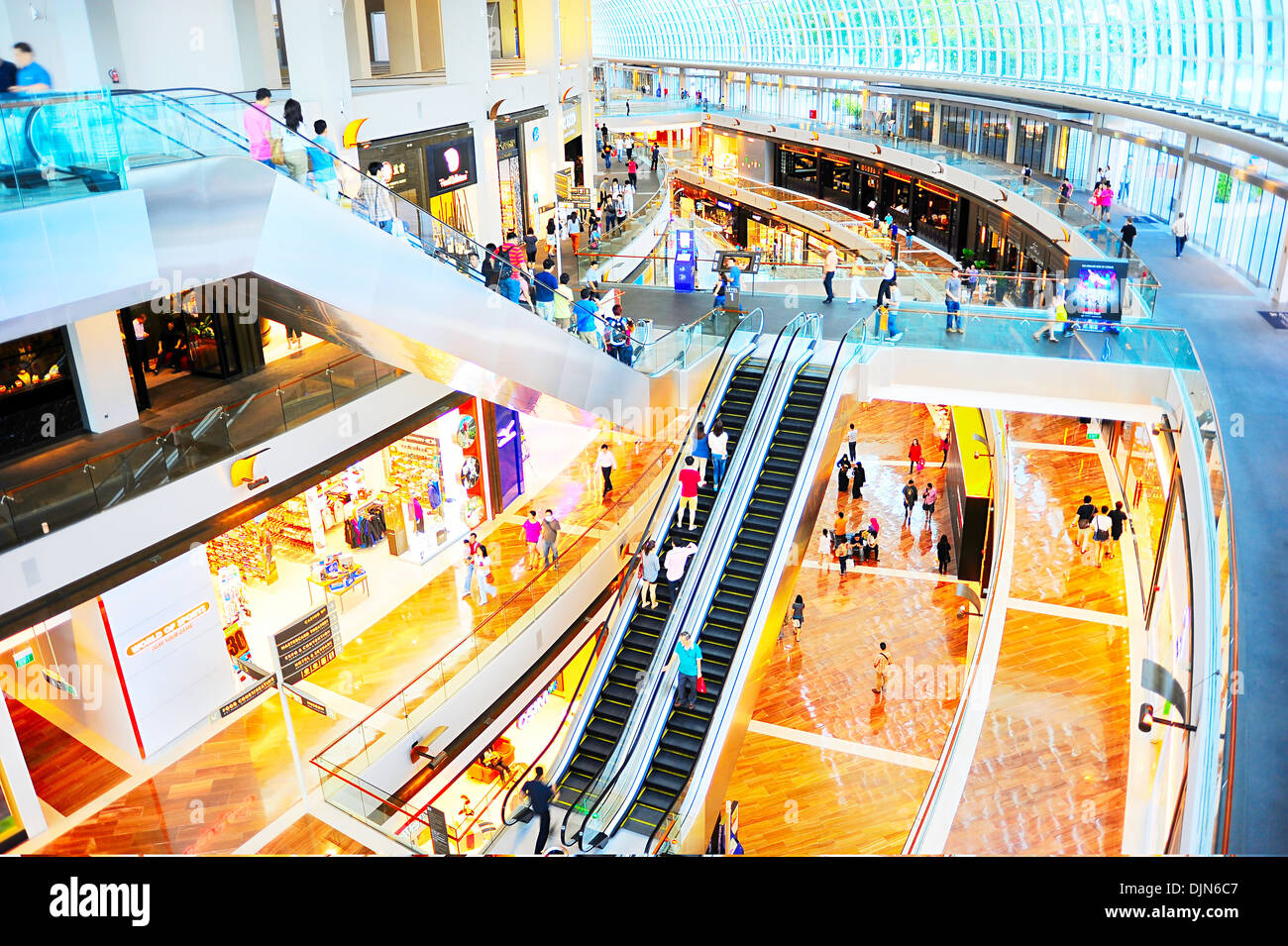 Shopping mall at Marina Bay Sands Resort in Singapore Stock Photo - Alamy