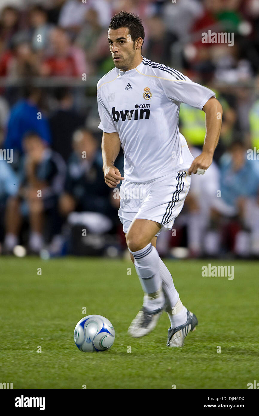 07 August 2009: Real Madrid forward Alvaro Negredo #17 in action during ...