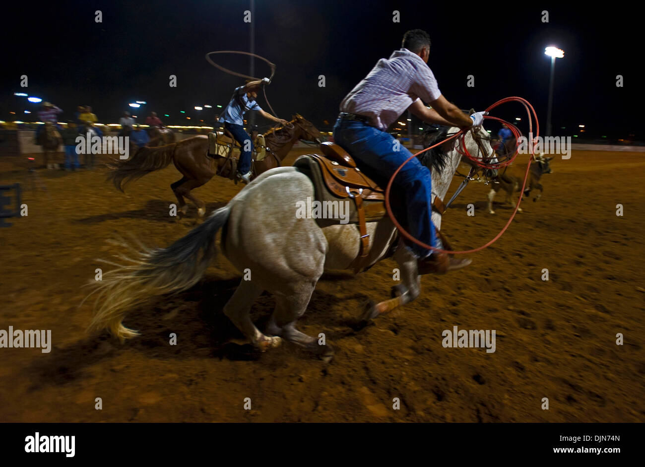 Oct 03, 2008 - Las Vegas, Nevada, USA - Team Ropers compete at the ...