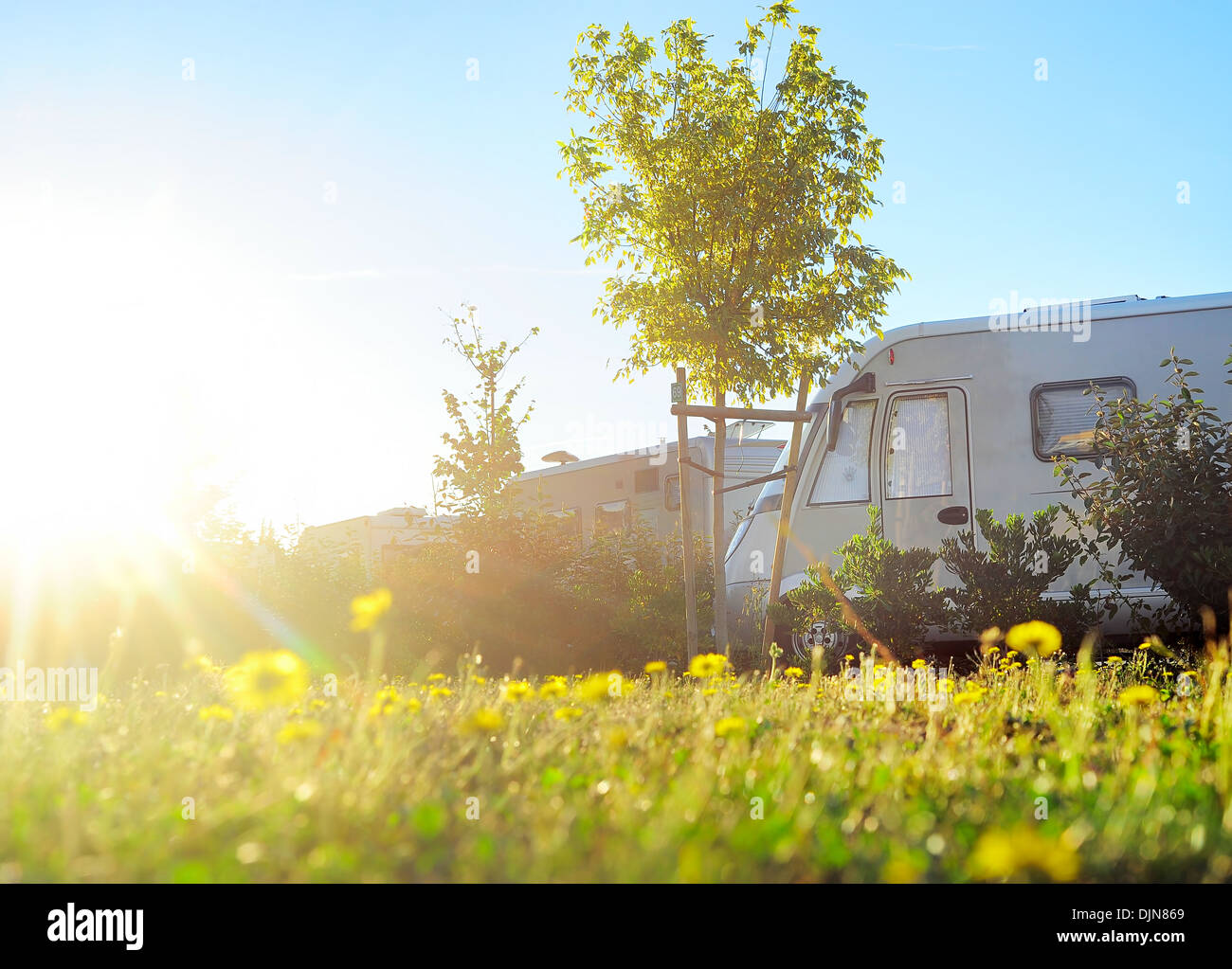 Mobile home france camping hi-res stock photography and images - Alamy