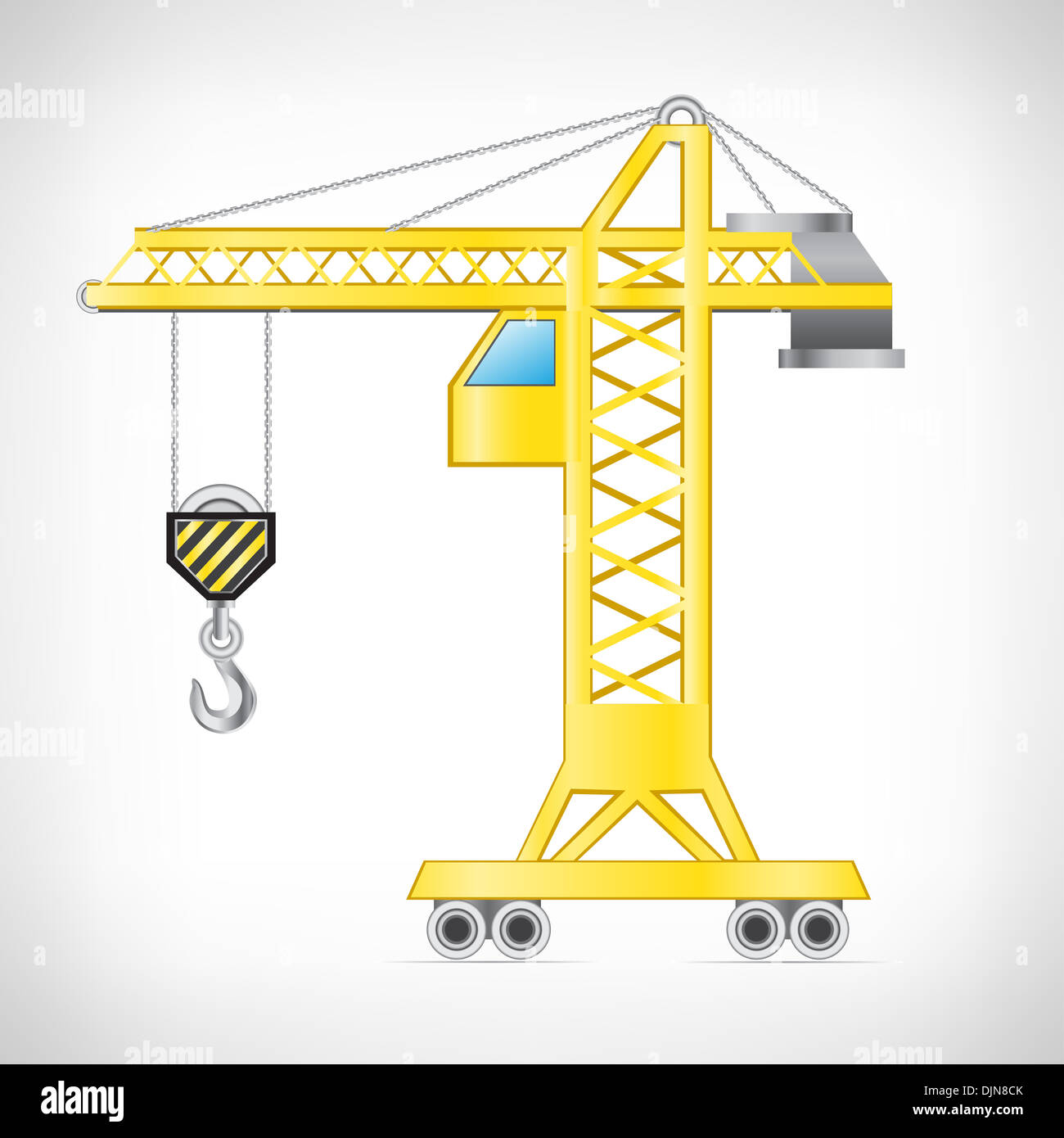 The crane isolated on the white background Stock Photo - Alamy