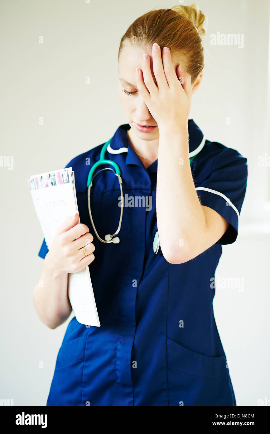 Nurse stress covid uk hi-res stock photography and images - Alamy