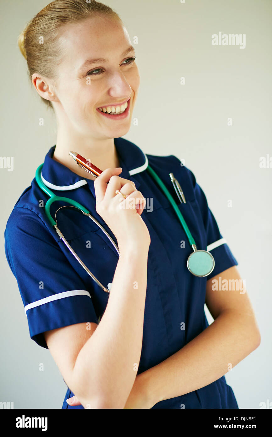 Portrait of Nurse smiling Stock Photo - Alamy