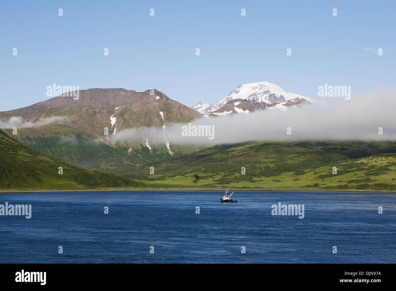 A Fishing Vessel Heading Through Isanotski Strait, False Pass, Alaska ...