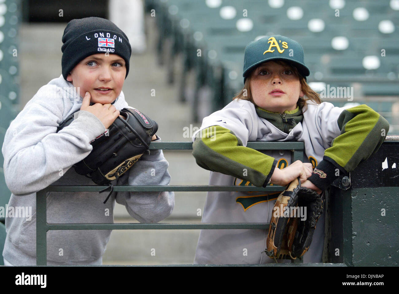 Robert Archier, 11, left, and his brother Alex, 9, of Calistoga watch ...