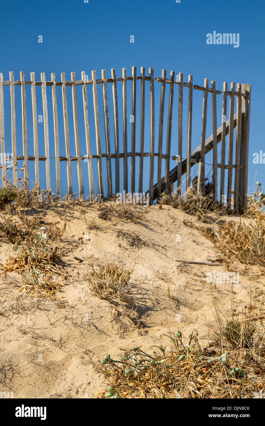 Broken fence on dune hi-res stock photography and images - Alamy