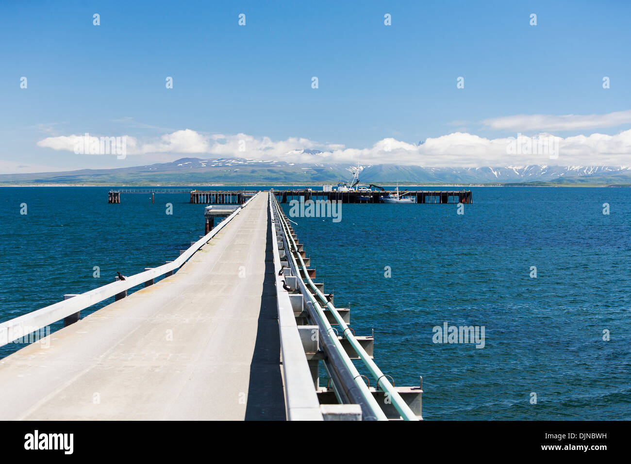 The Dock At The Town Of Cold Bay On The Alaska Peninsula Stretching Out ...