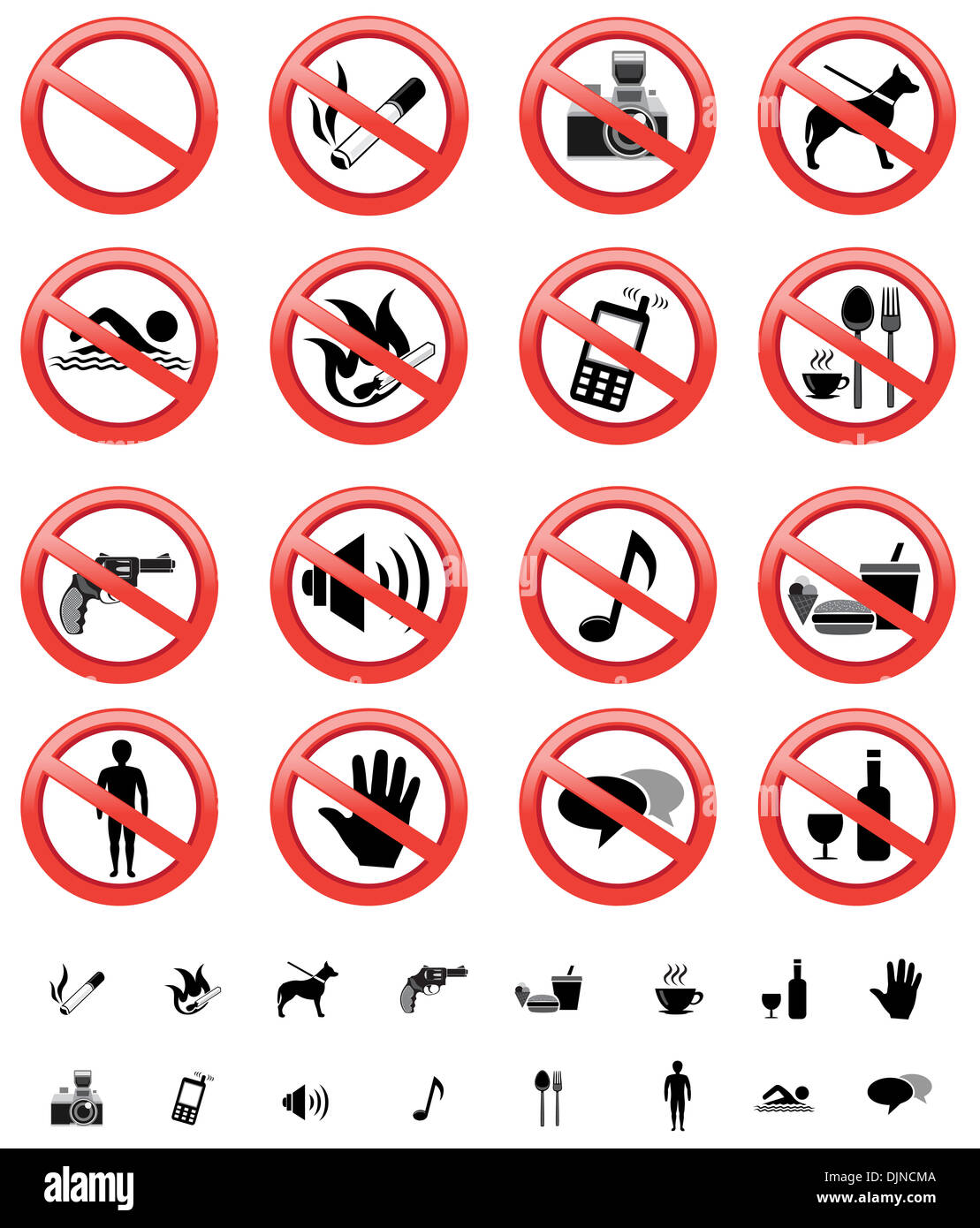 The collection of forbidden signs, with several printable versions ...