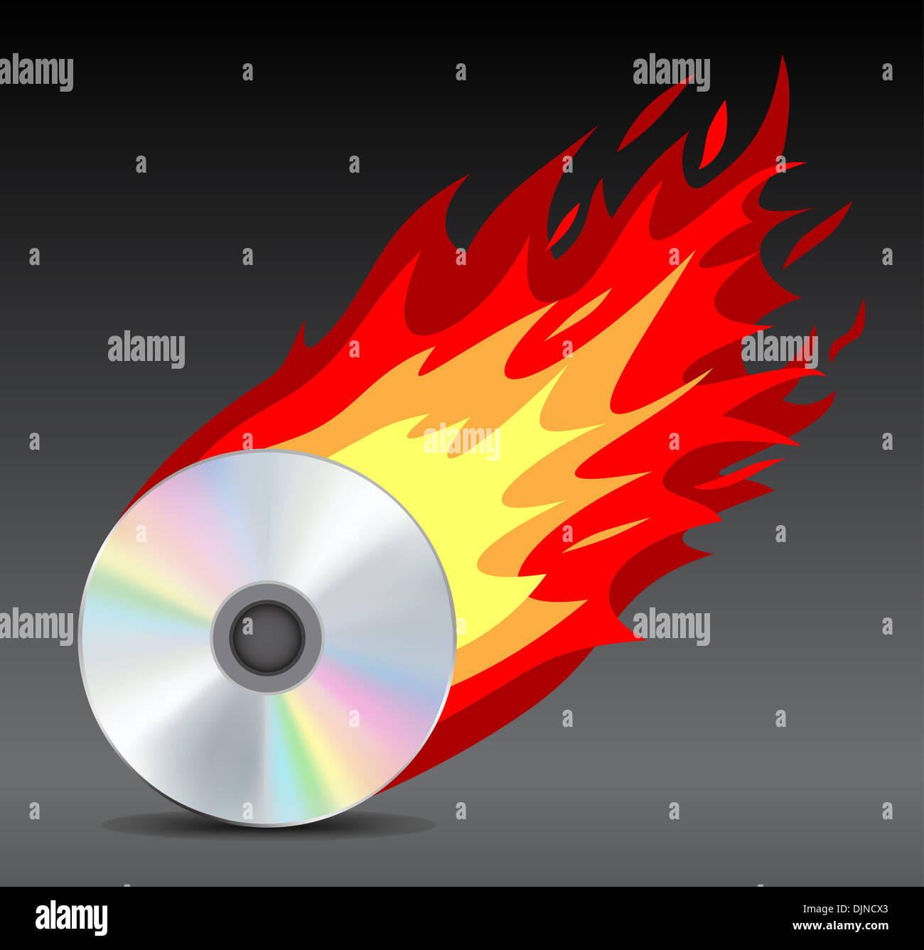Fiery mesh disk on the dark background Stock Photo - Alamy