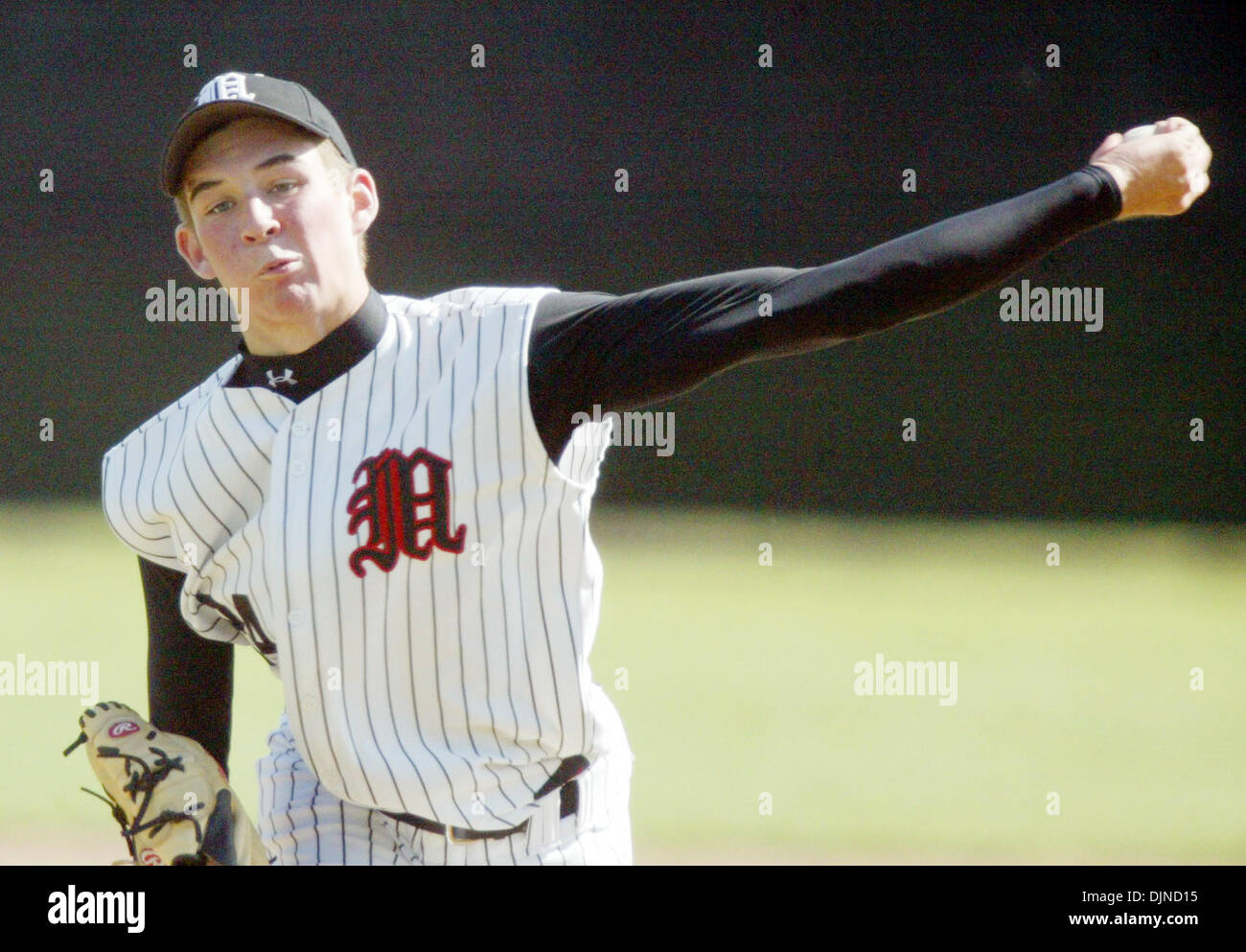 Monte Vista's Christian Jones pitches during their East Bay Athletic ...