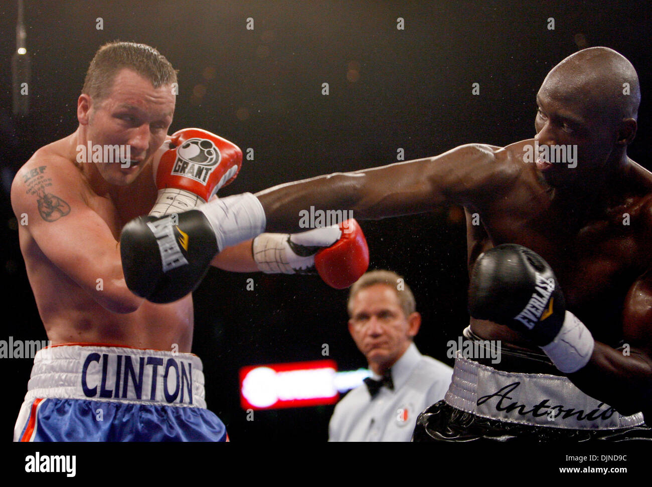 Apr 12, 2008 - Tampa, Florida, USA - CLINTON WOODS, left, tries to ...